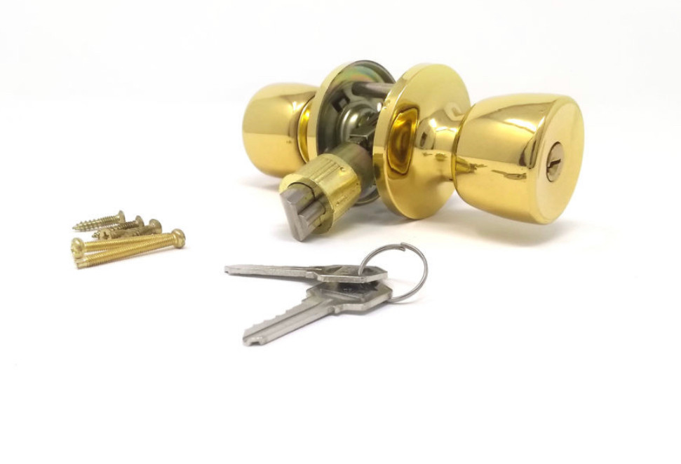 J & D Lock Co Mobile Home Exterior Entry Lock, Brass - H & S Mobile ...
